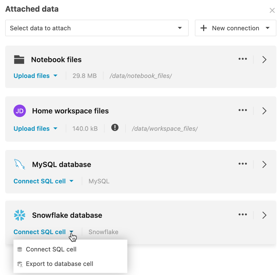 Export To Databases Datalore Documentation 0727