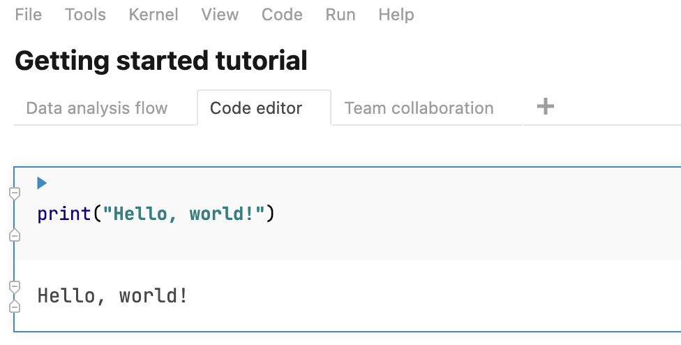 Notebook structure | Datalore Documentation