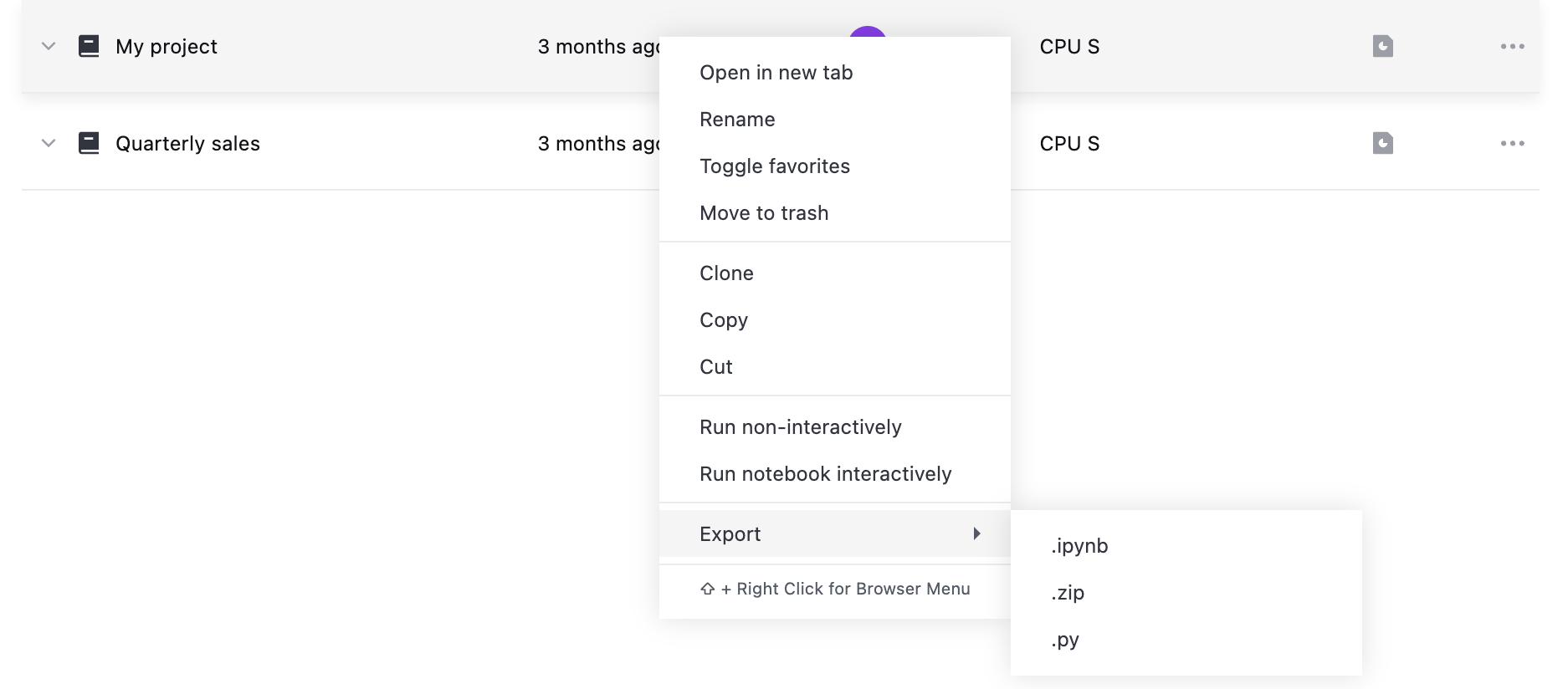 Export | Datalore Documentation