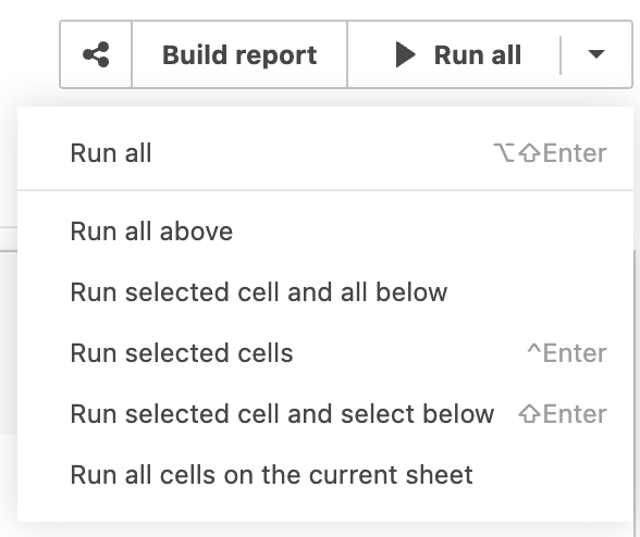 Run code | Datalore Documentation