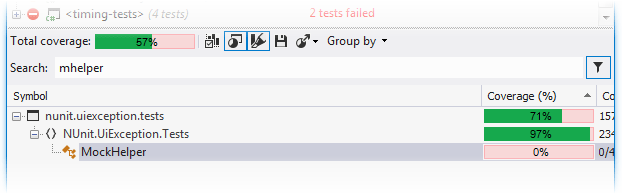 Search Coverage Tree | dotCover Documentation