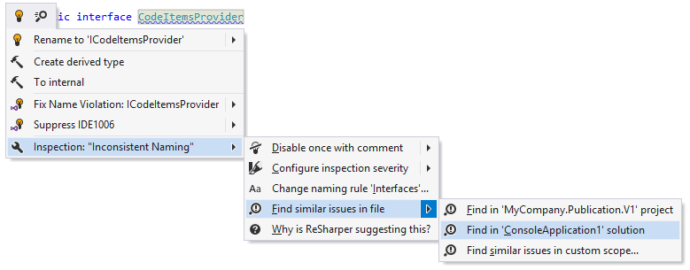 Naming style | ReSharper Documentation