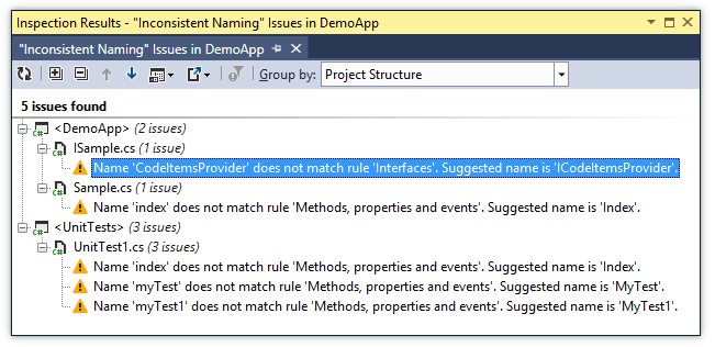 Naming style | ReSharper Documentation
