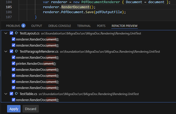 Refactor code | ReSharper for Visual Studio Code Documentation