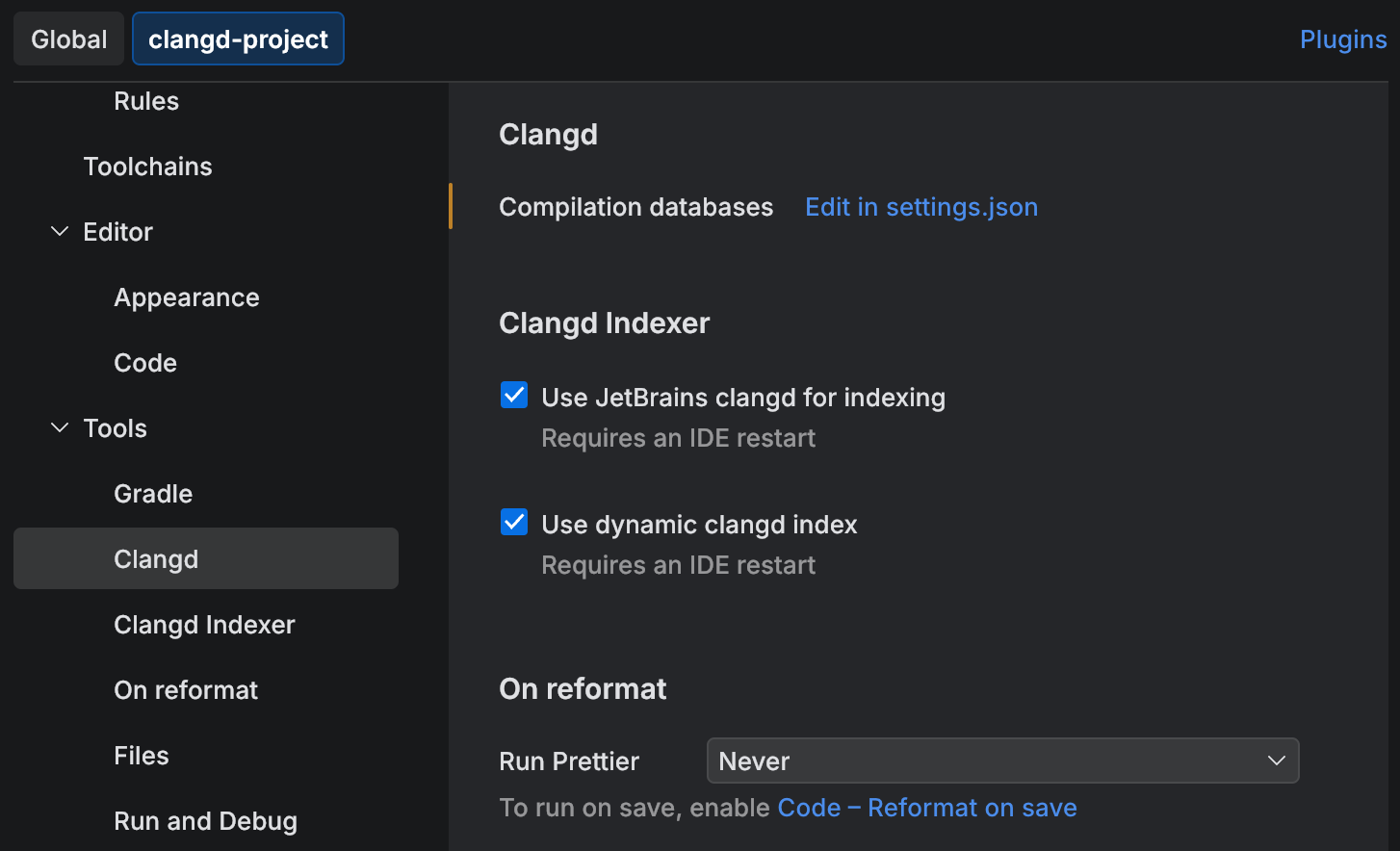Configuring the clangd engine | JetBrains Fleet Documentation