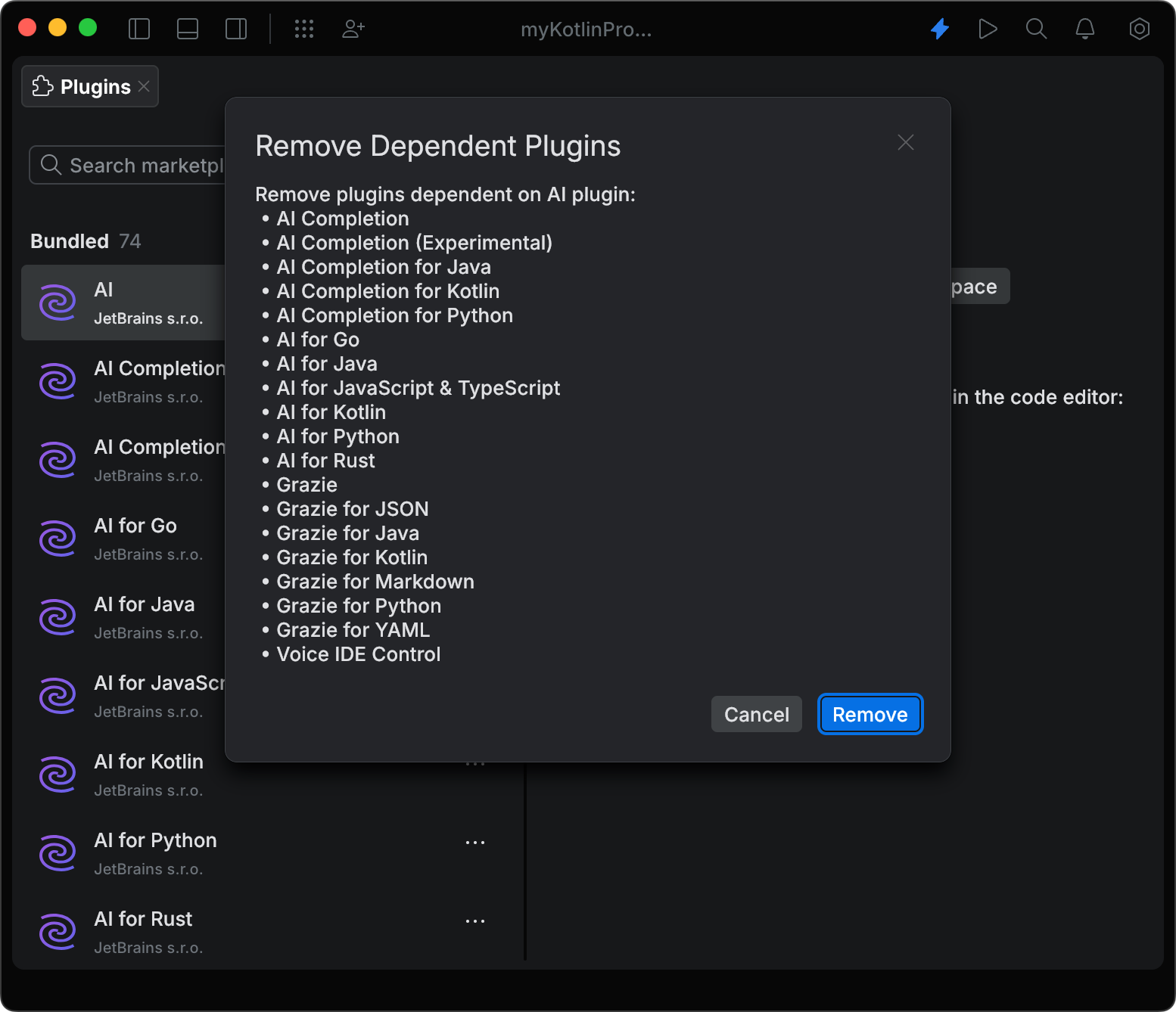 AI features | JetBrains Fleet Documentation