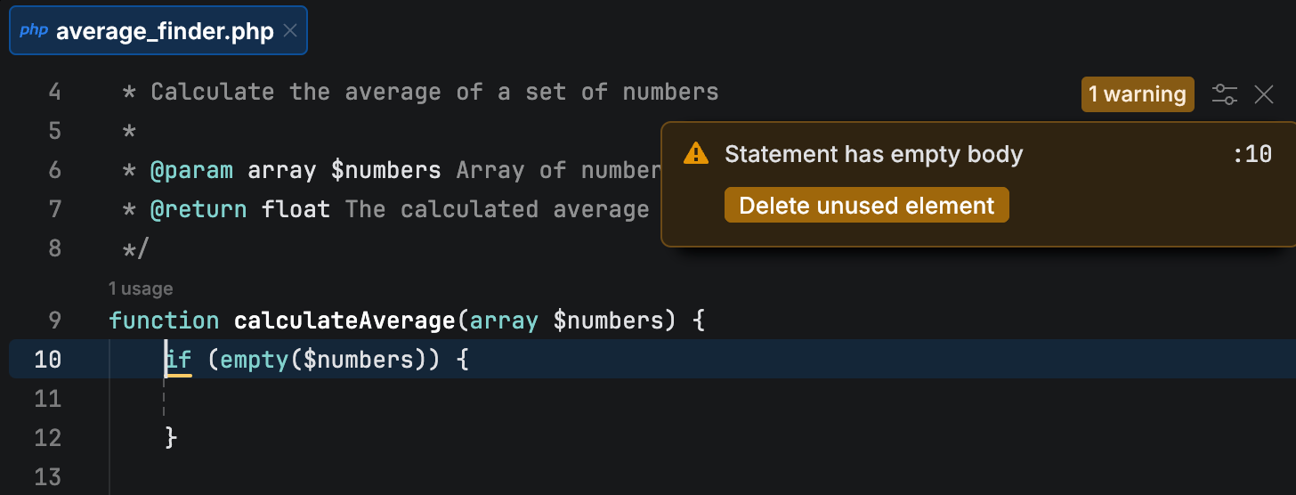 Coding assistance in PHP | JetBrains Fleet Documentation