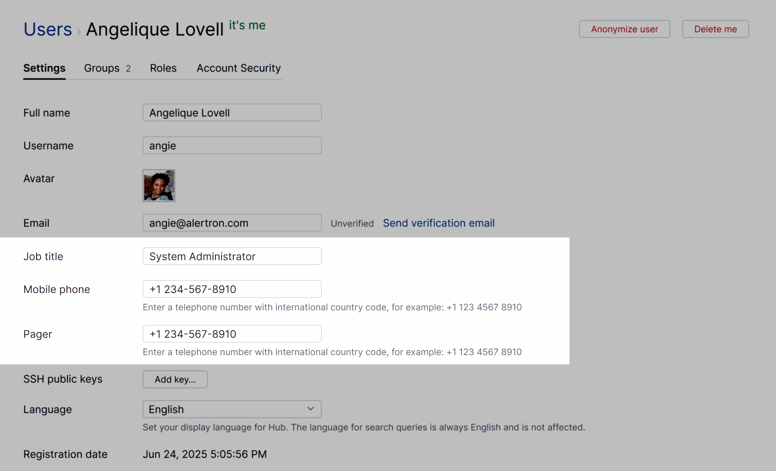 Managing Your Profile | Hub Documentation