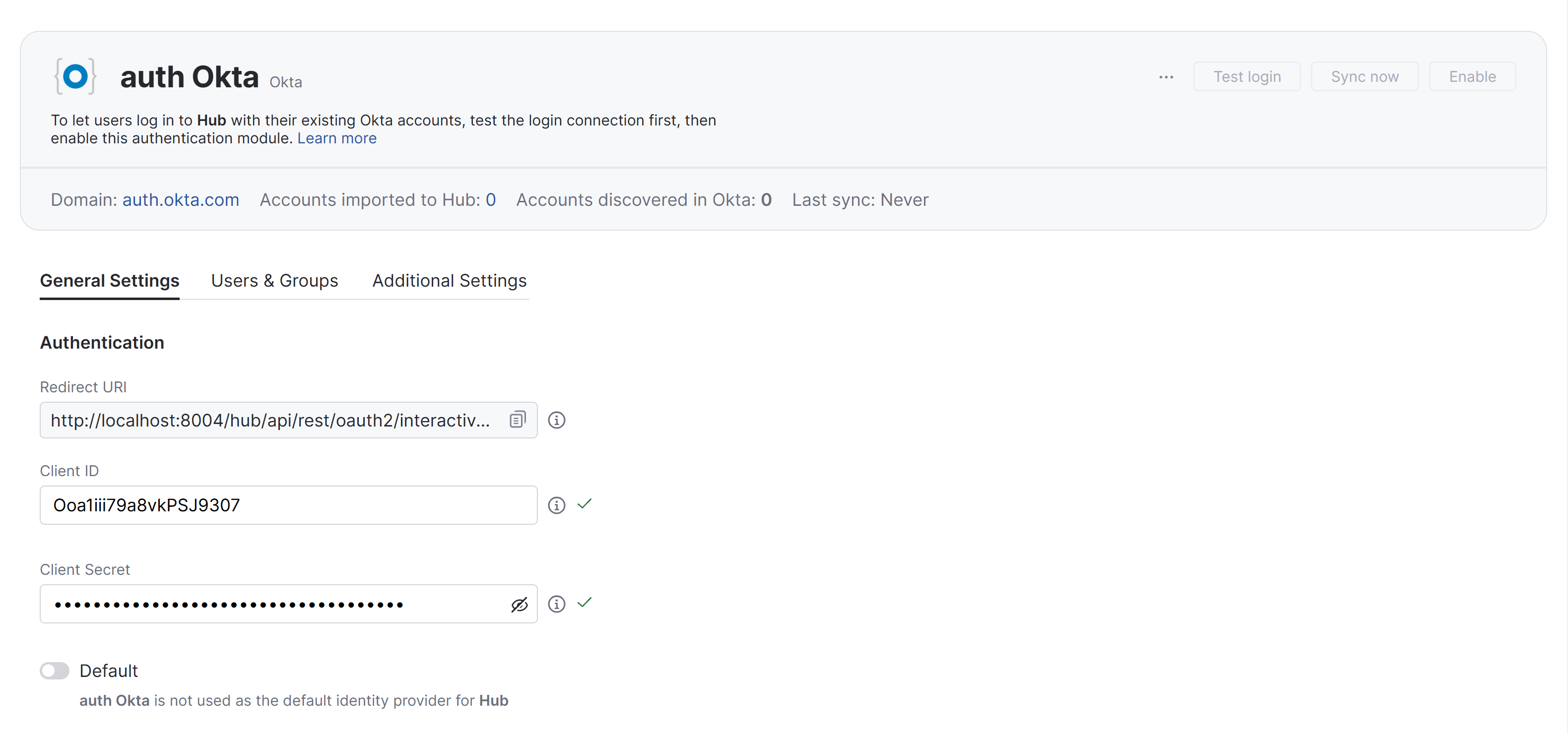 Okta Auth Module | Hub Documentation