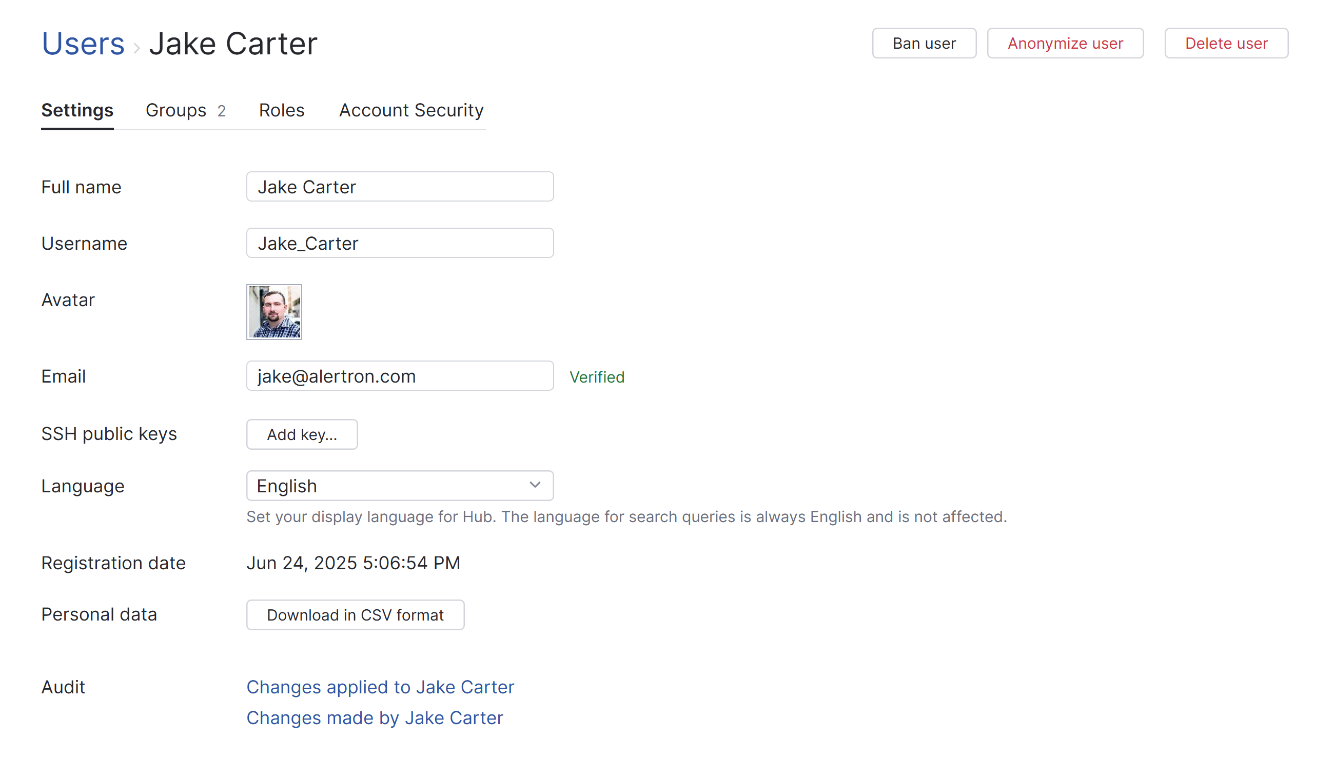 Update User Profiles | Hub Documentation