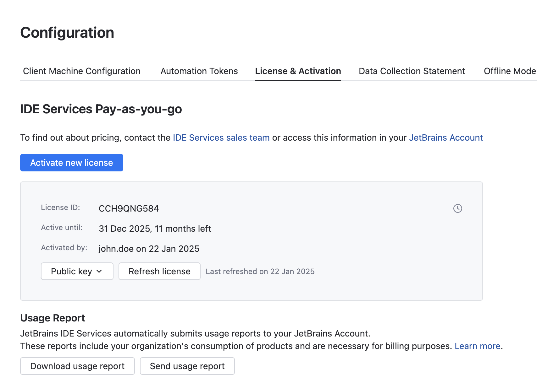 Activate IDE Services | IDE Services Documentation