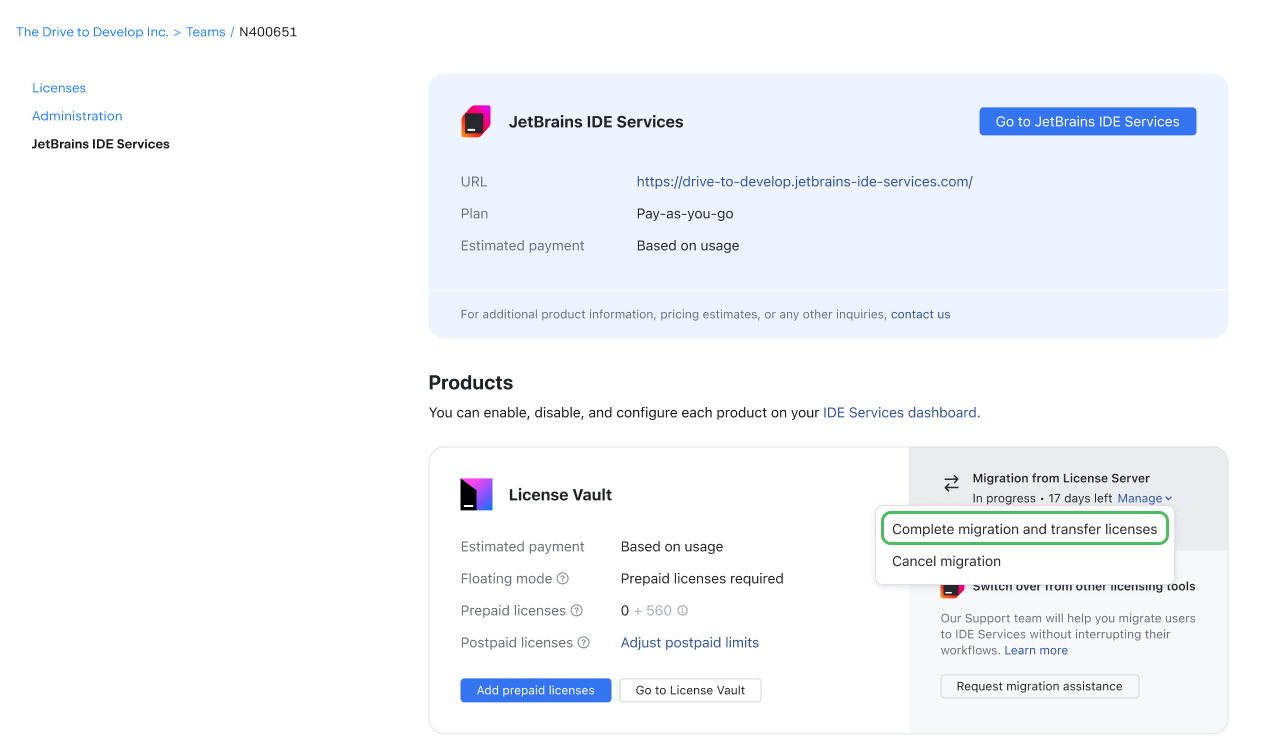 Migrate to IDE Services | IDE Services Documentation