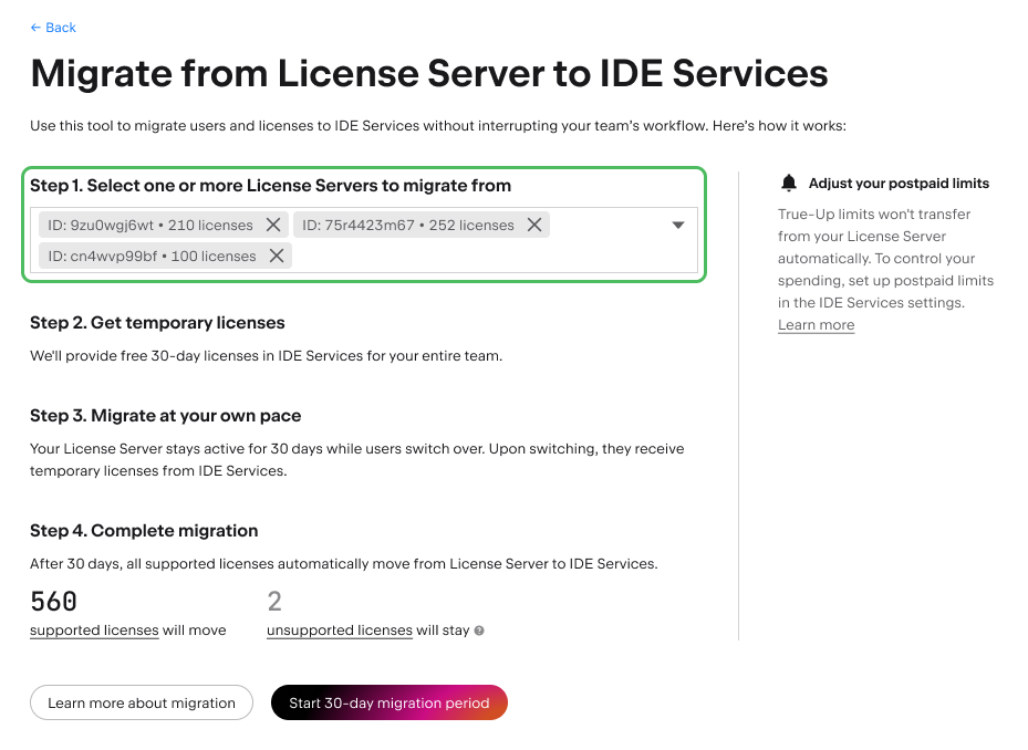 Migrate to IDE Services | IDE Services Documentation