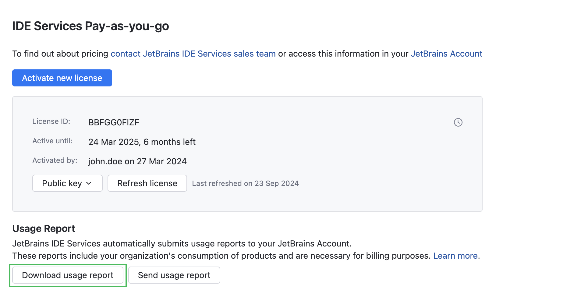 IDE Services billing models | IDE Services Documentation