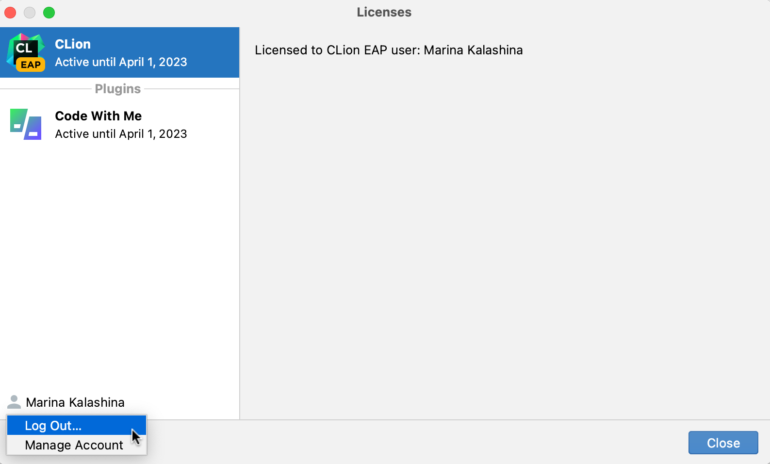 Register | CLion Documentation