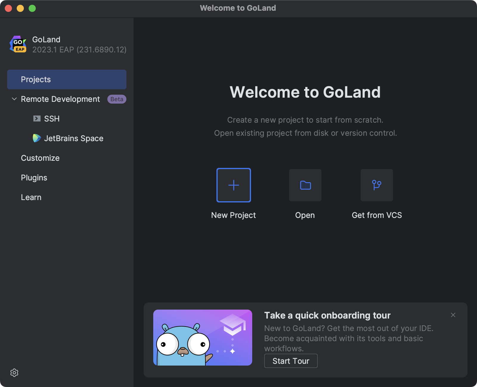 Quick start guide | GoLand Documentation
