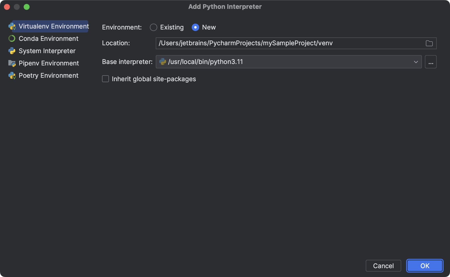 Configure A Virtual Environment PyCharm Documentation