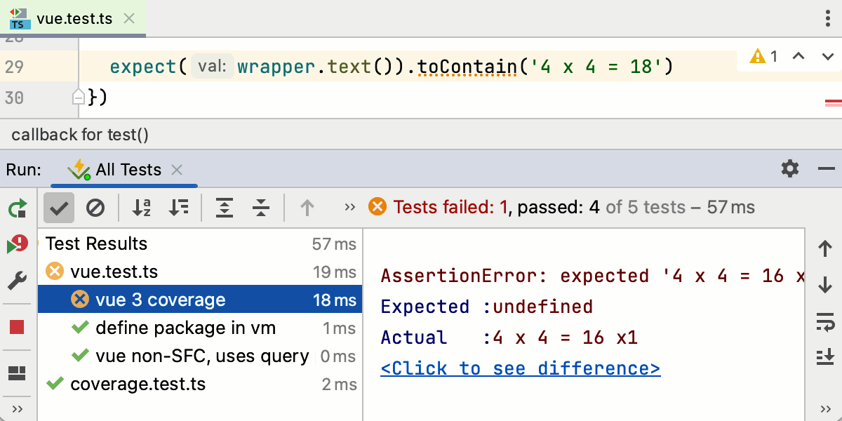 Vitest | PyCharm Documentation