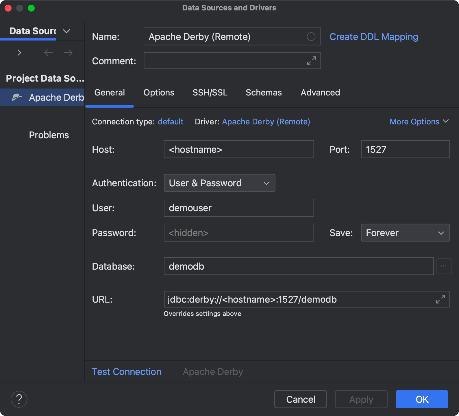 Apache Derby | IntelliJ IDEA Documentation