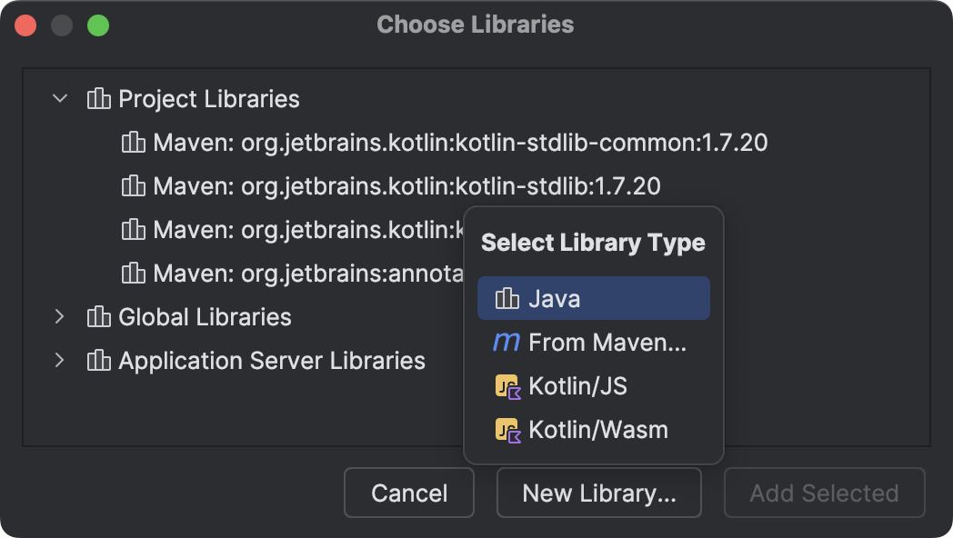 Libraries | IntelliJ IDEA Documentation