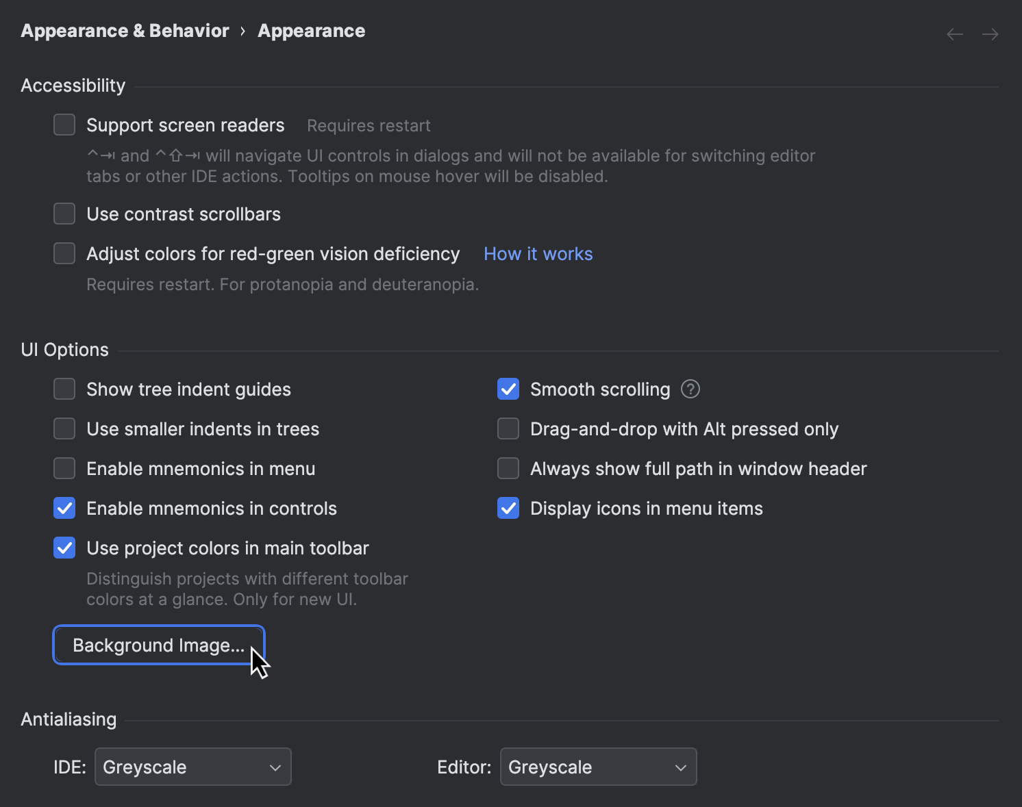 Background image | IntelliJ IDEA Documentation