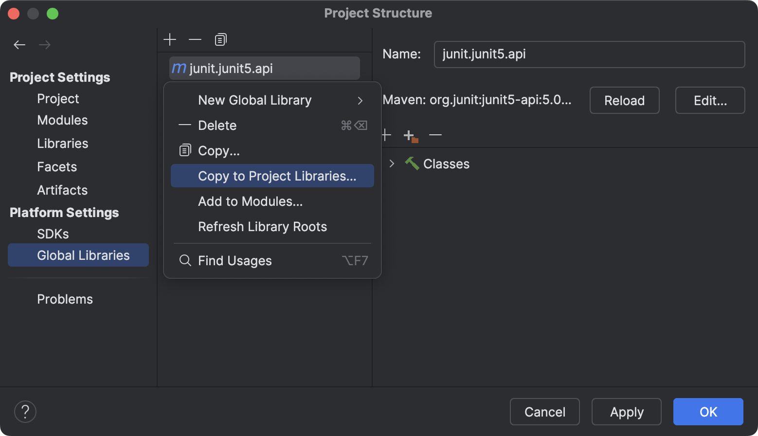 Libraries | IntelliJ IDEA Documentation