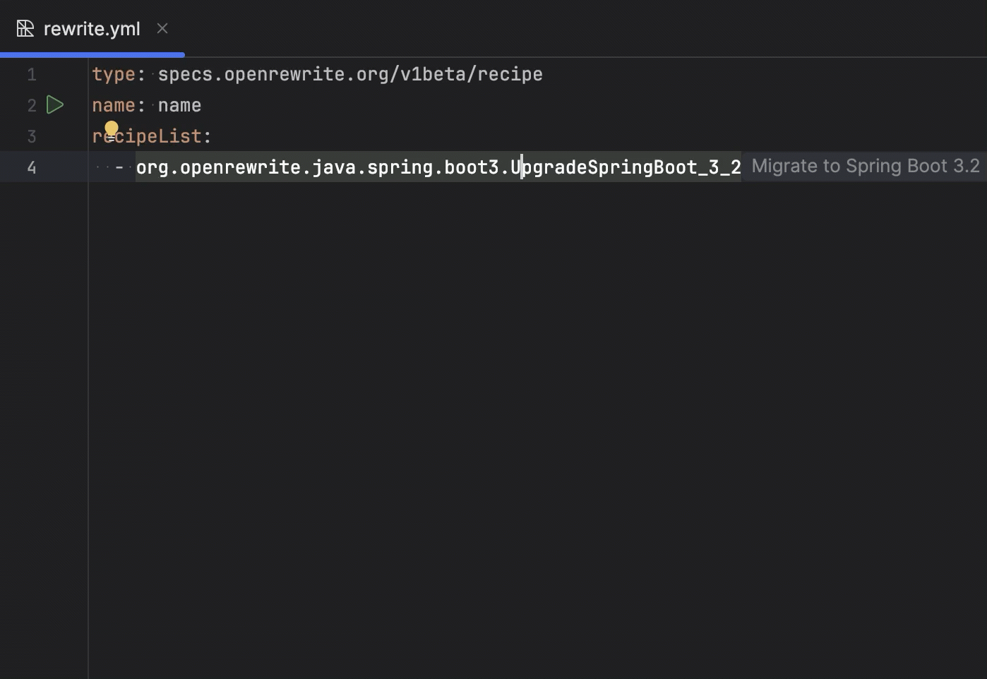 OpenRewrite | IntelliJ IDEA Documentation
