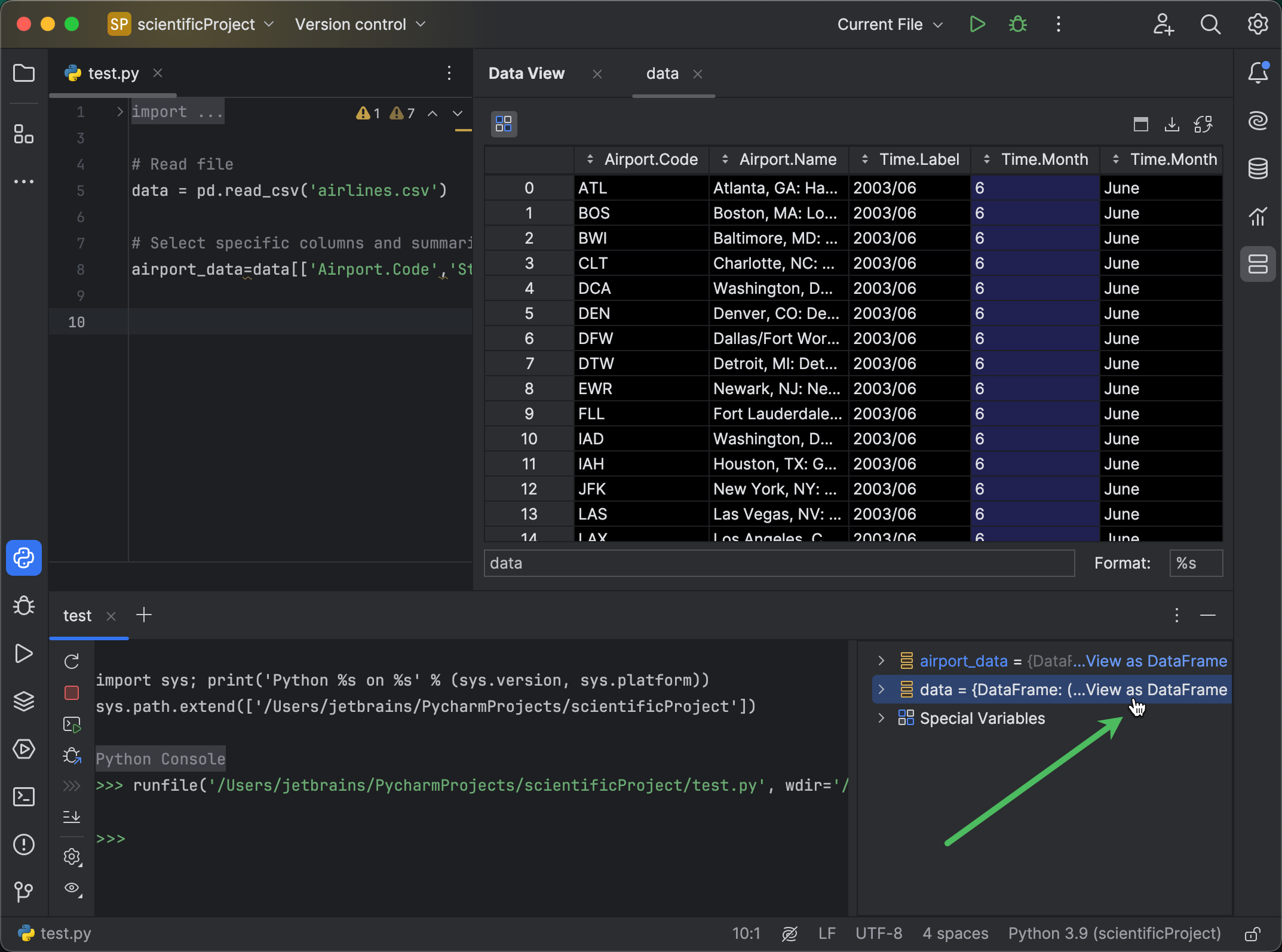 Python console | PyCharm Documentation