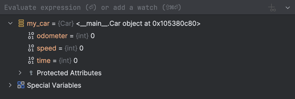 Variables | PyCharm Documentation