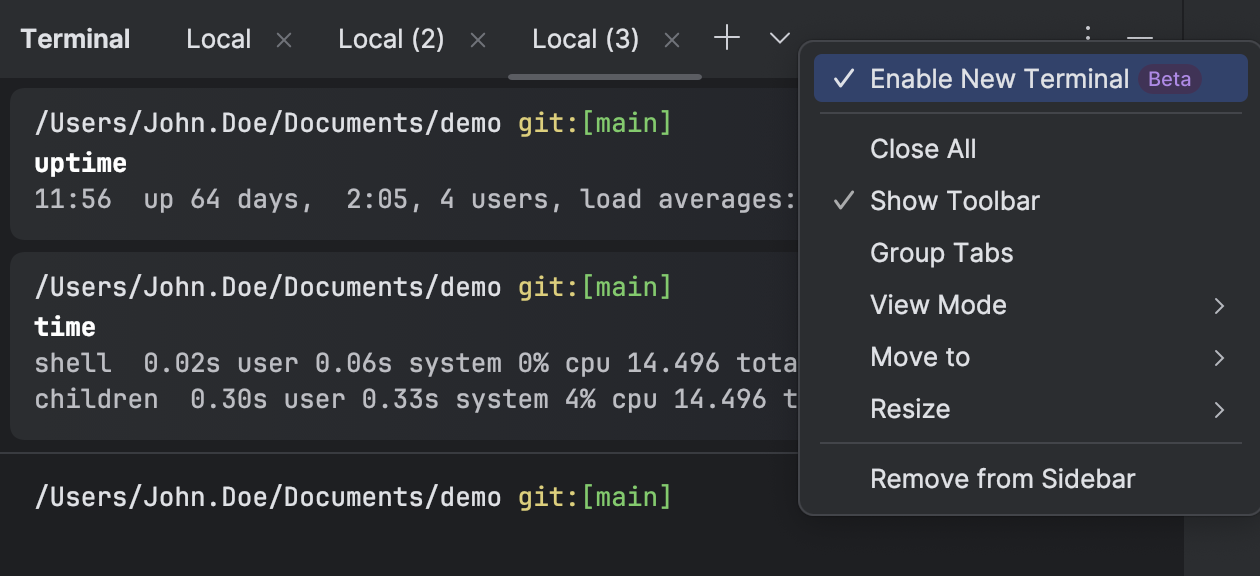 Terminal | IntelliJ IDEA Documentation