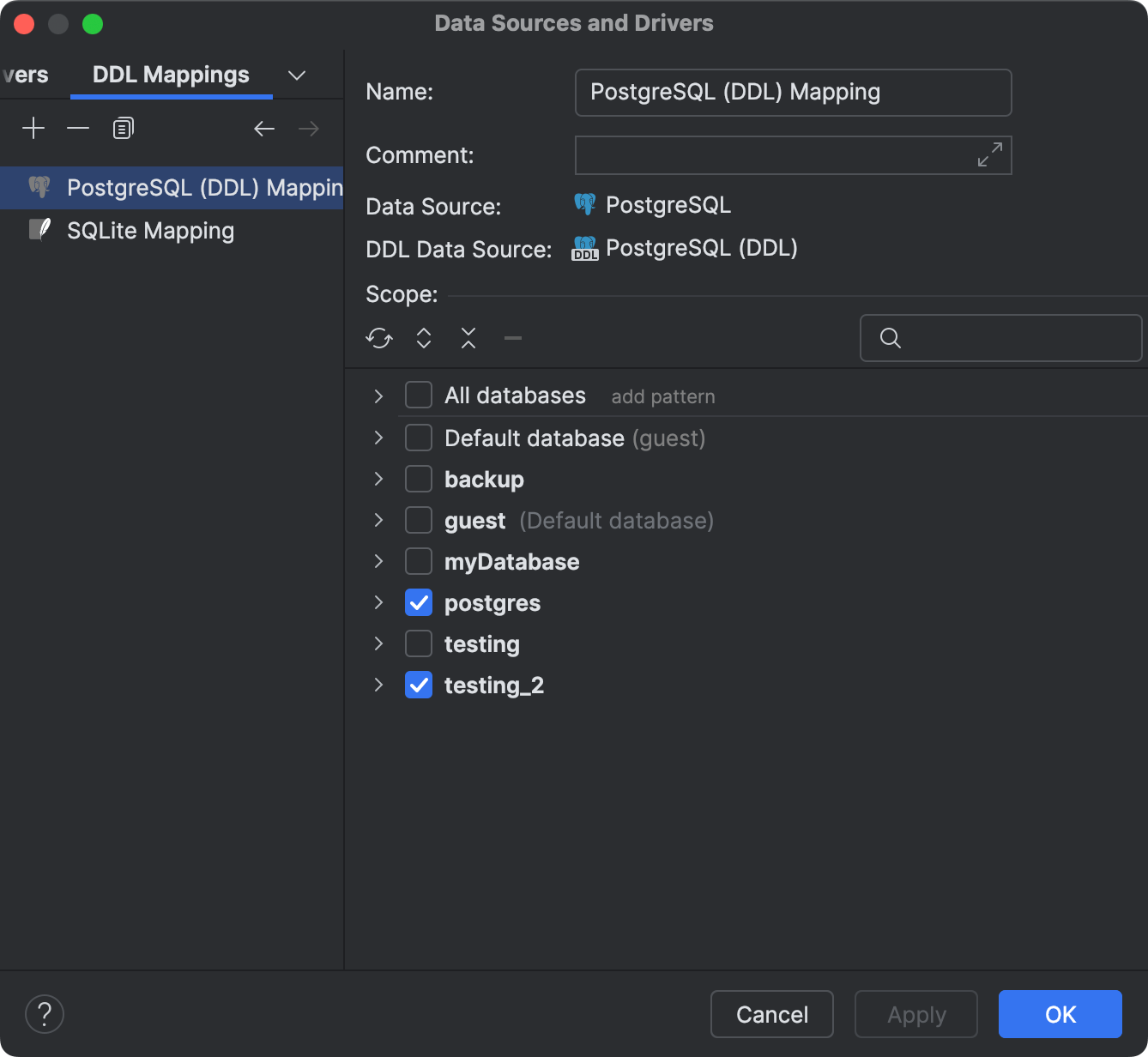 Data Sources and Drivers dialog | DataGrip Documentation