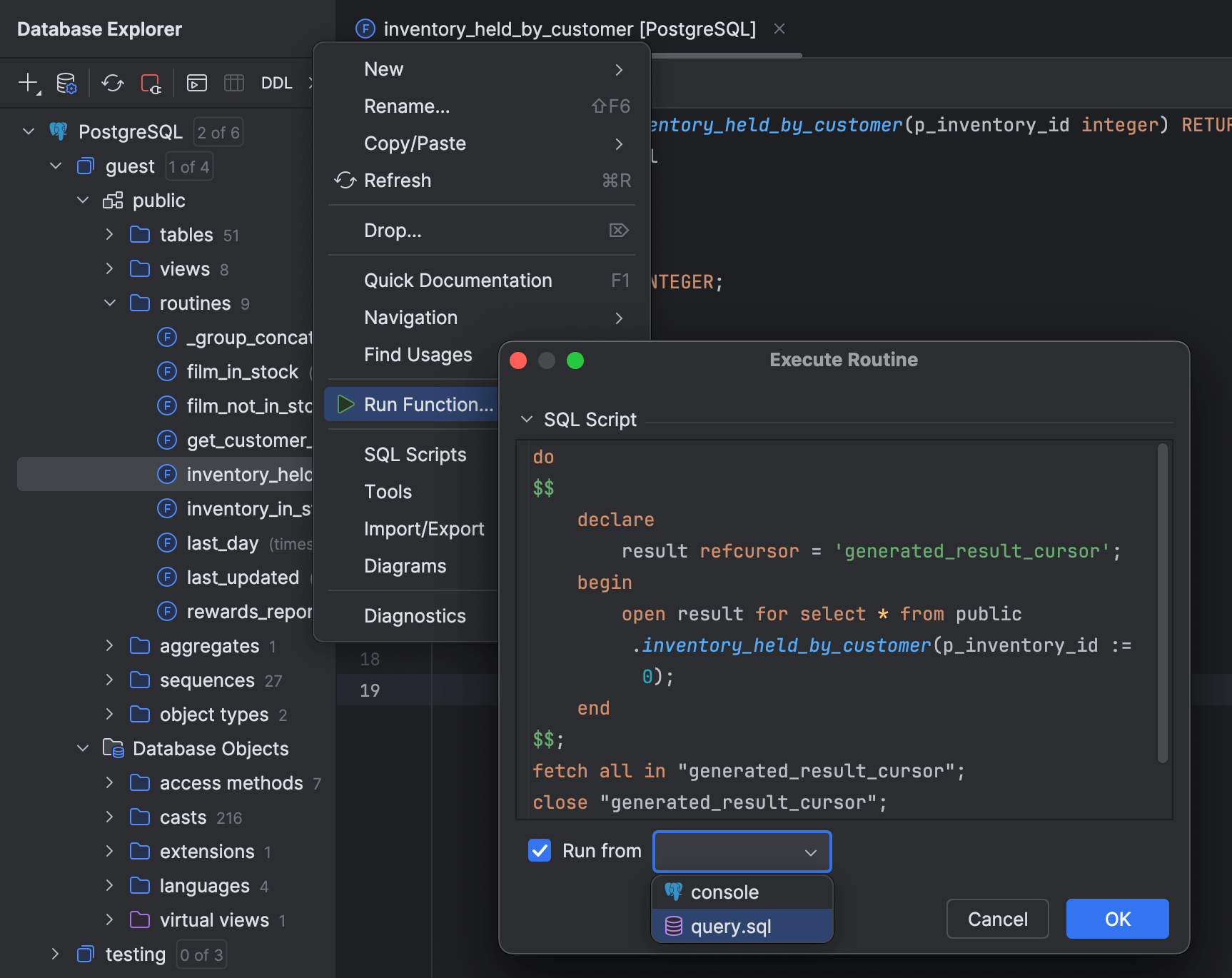 Run queries | DataGrip Documentation