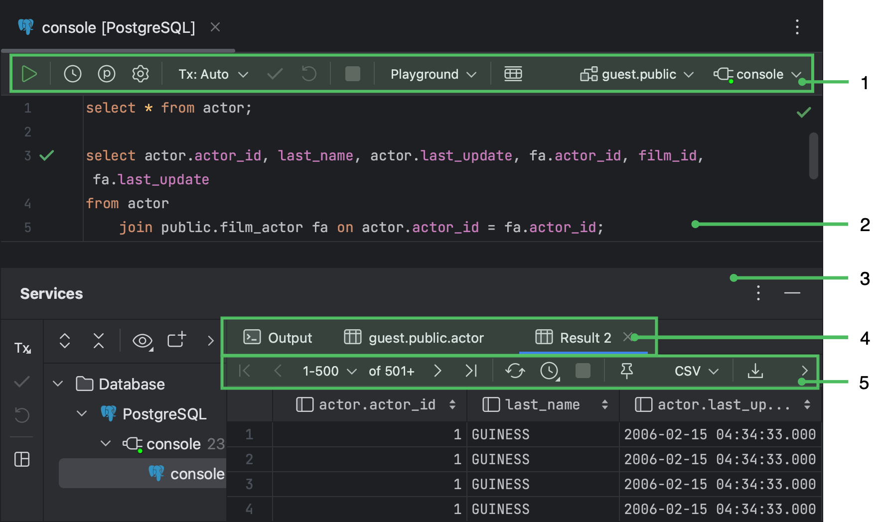 Query consoles | IntelliJ IDEA Documentation