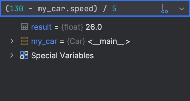 Variables | PyCharm Documentation
