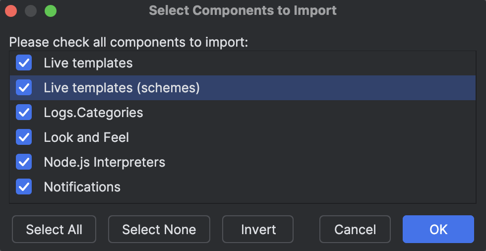 Share live templates | RustRover Documentation