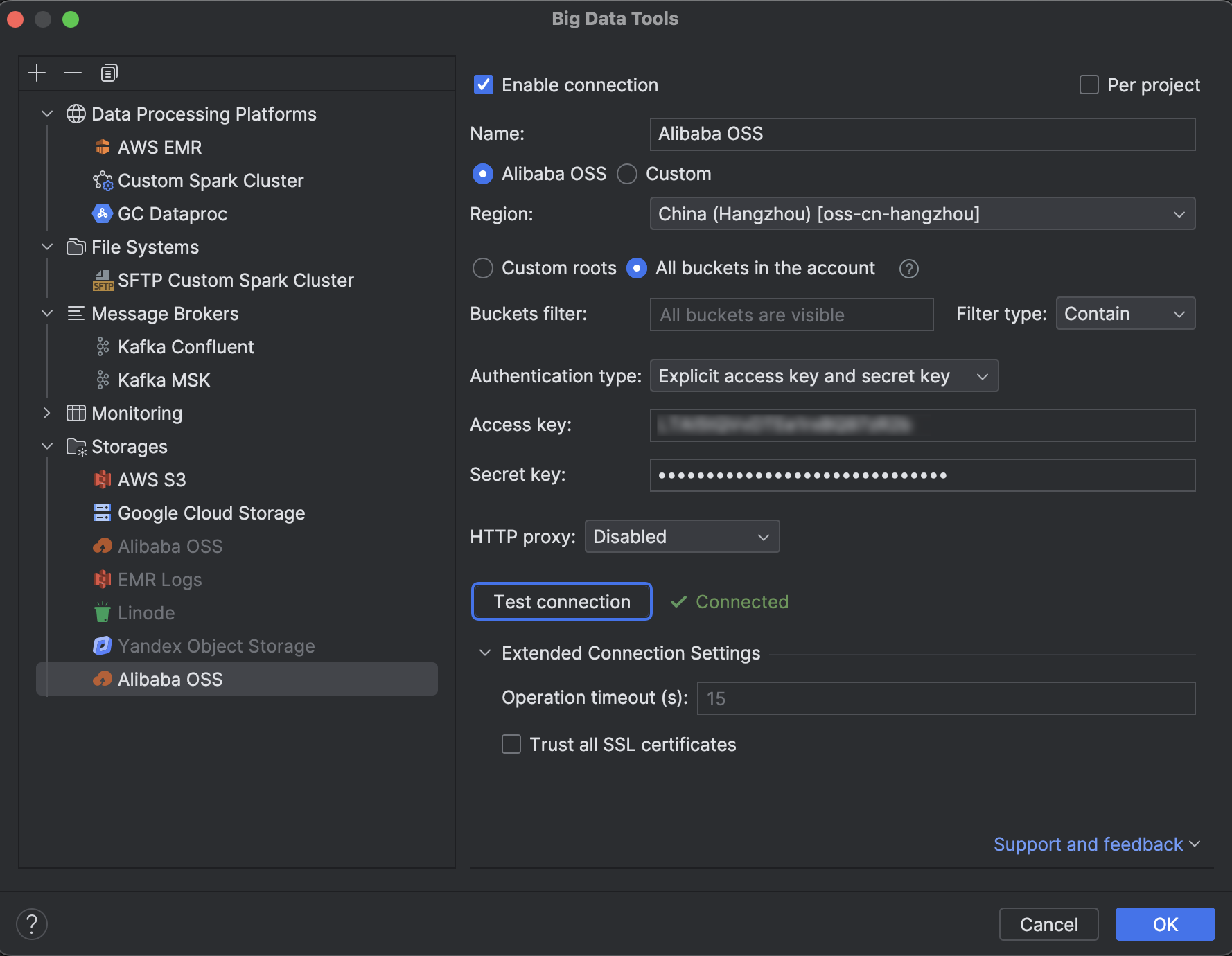 Alibaba OSS | DataSpell Documentation