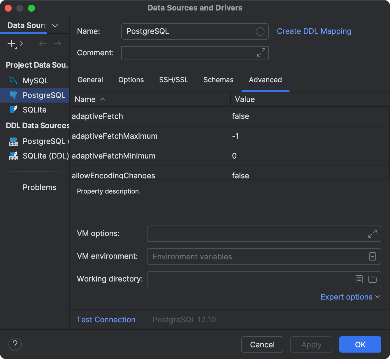 Data Sources and Drivers dialog | IntelliJ IDEA Documentation