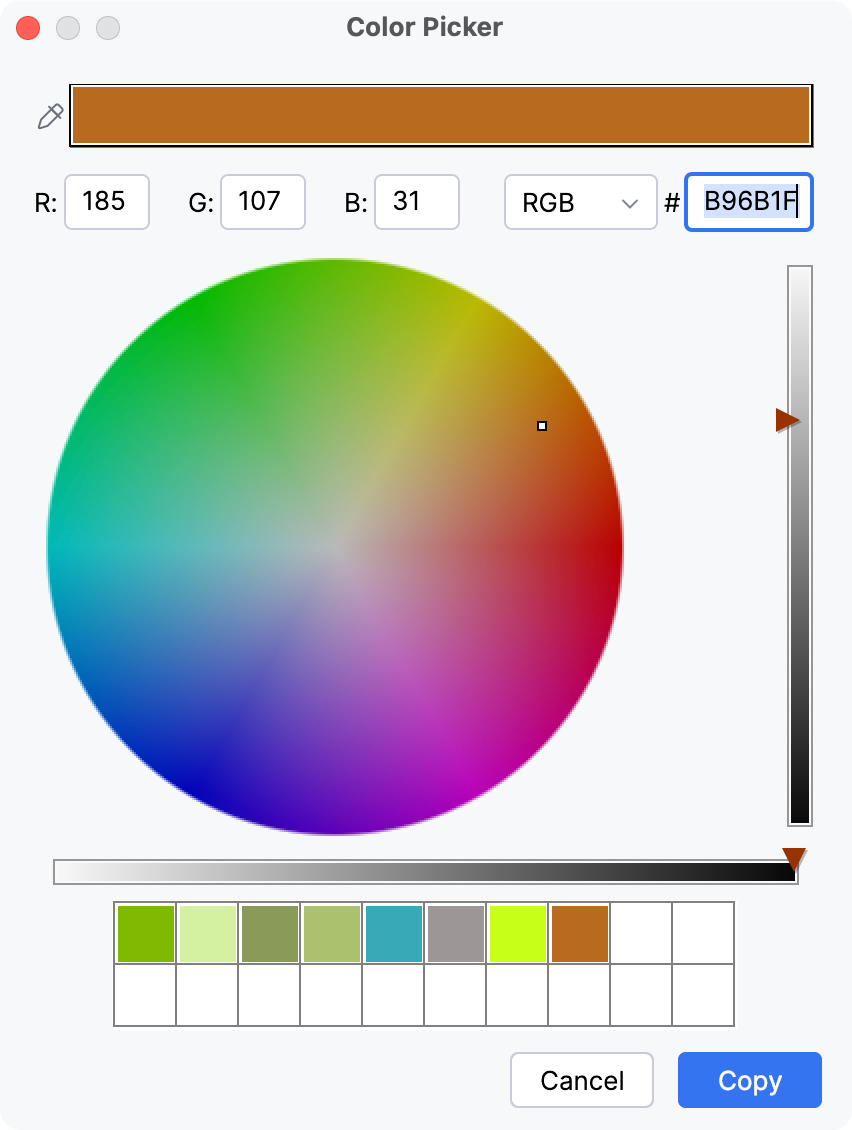 Color picker | DataGrip Documentation