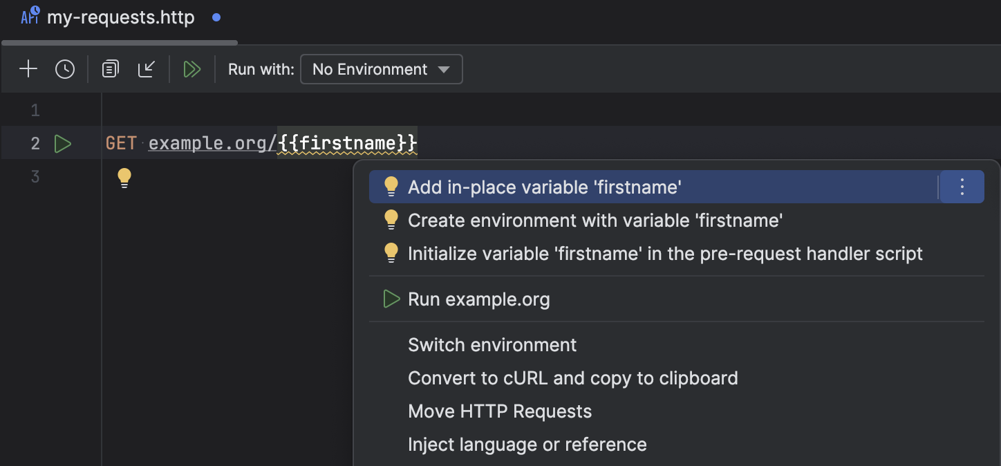 Exploring the HTTP request syntax | IntelliJ IDEA Documentation