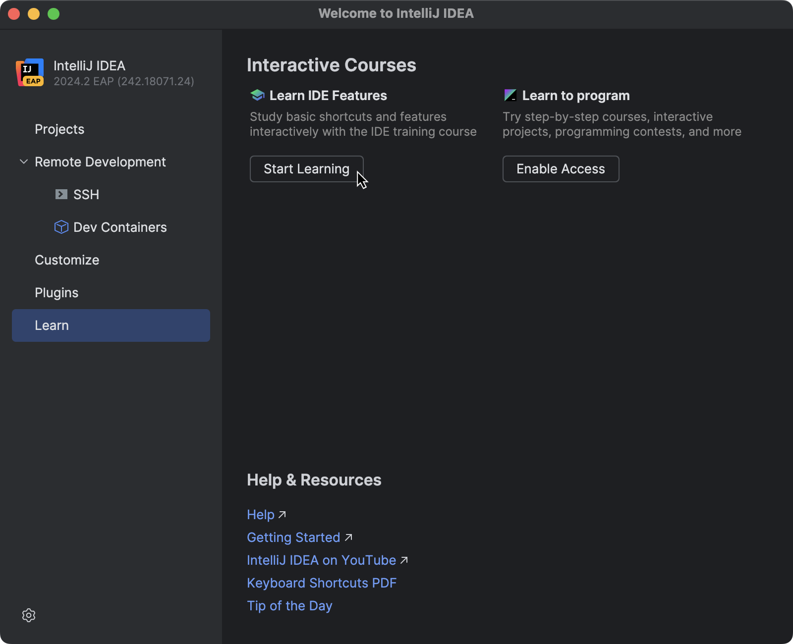 Run IntelliJ IDEA for the first time | IntelliJ IDEA Documentation