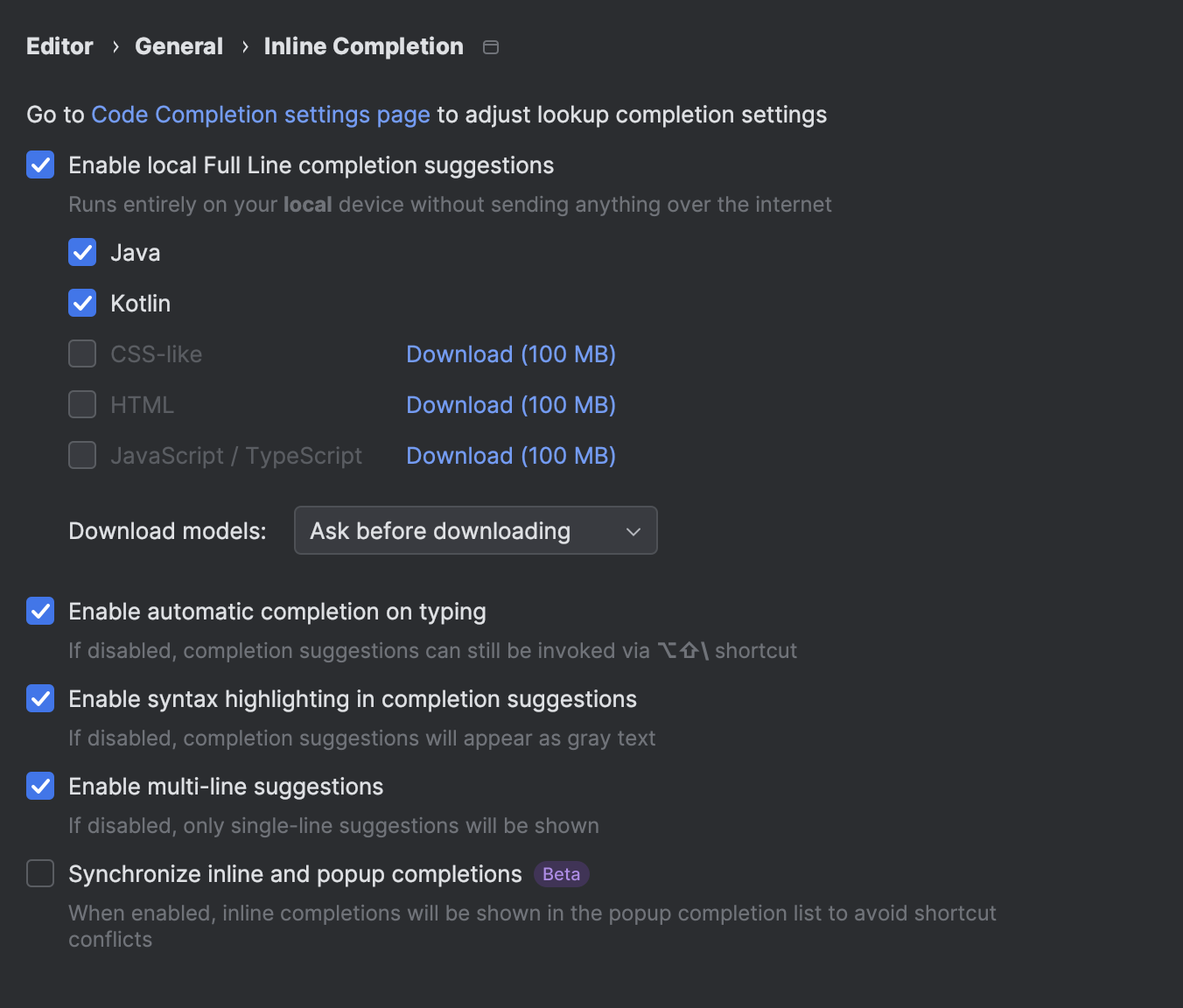 Full Line Code Completion Intellij Idea Documentation 2616