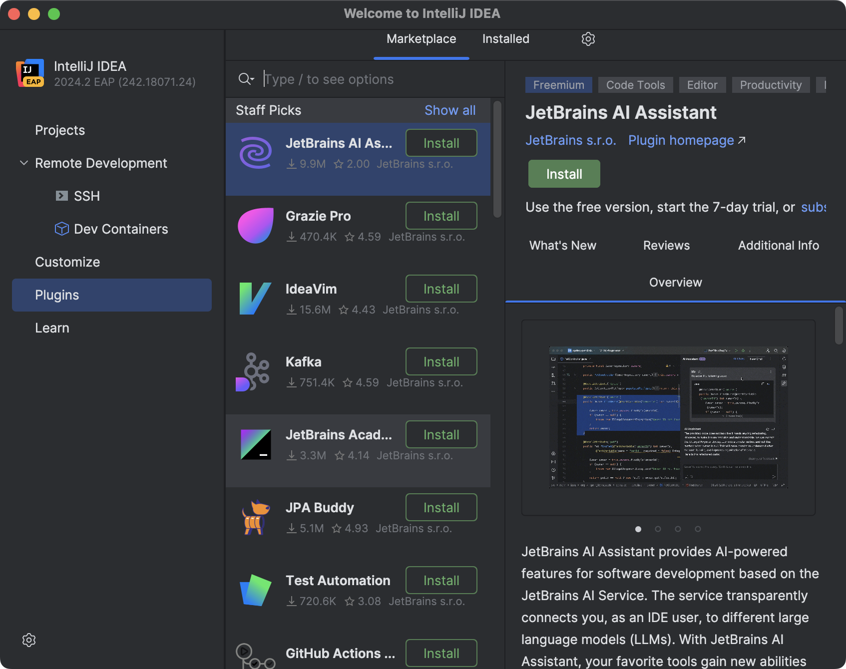 Run IntelliJ IDEA for the first time | IntelliJ IDEA Documentation