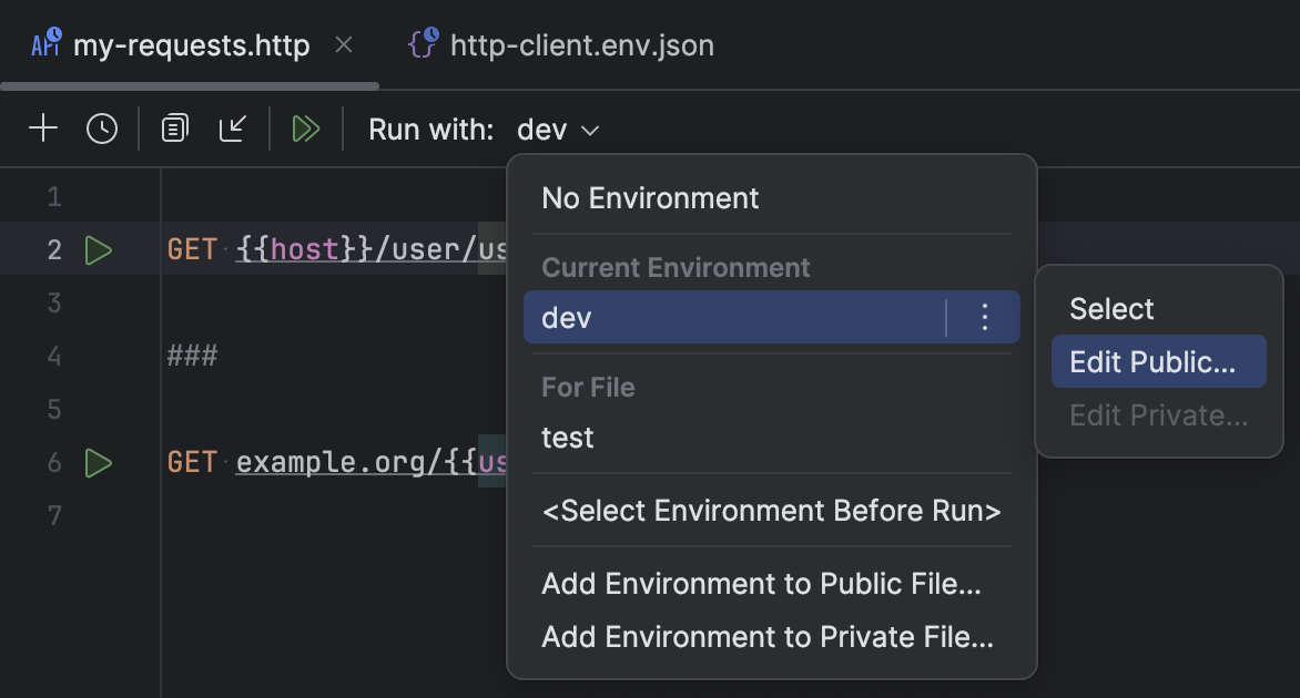 Exploring the HTTP request syntax | IntelliJ IDEA Documentation