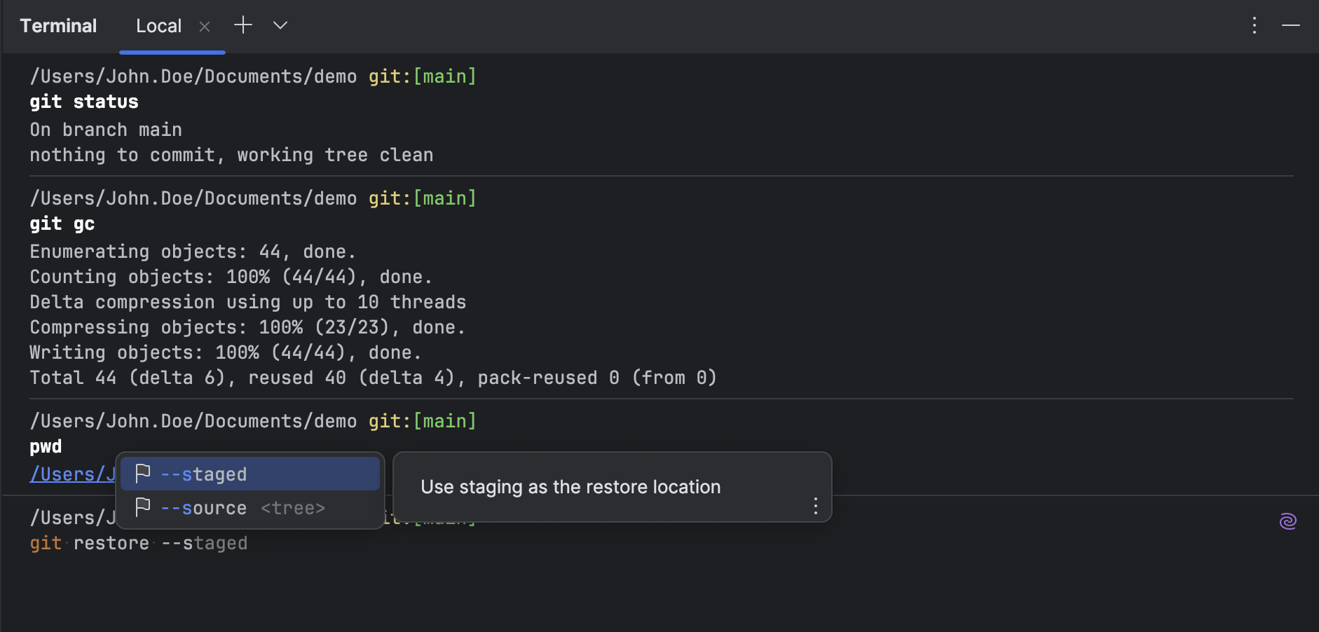 Terminal | IntelliJ IDEA Documentation