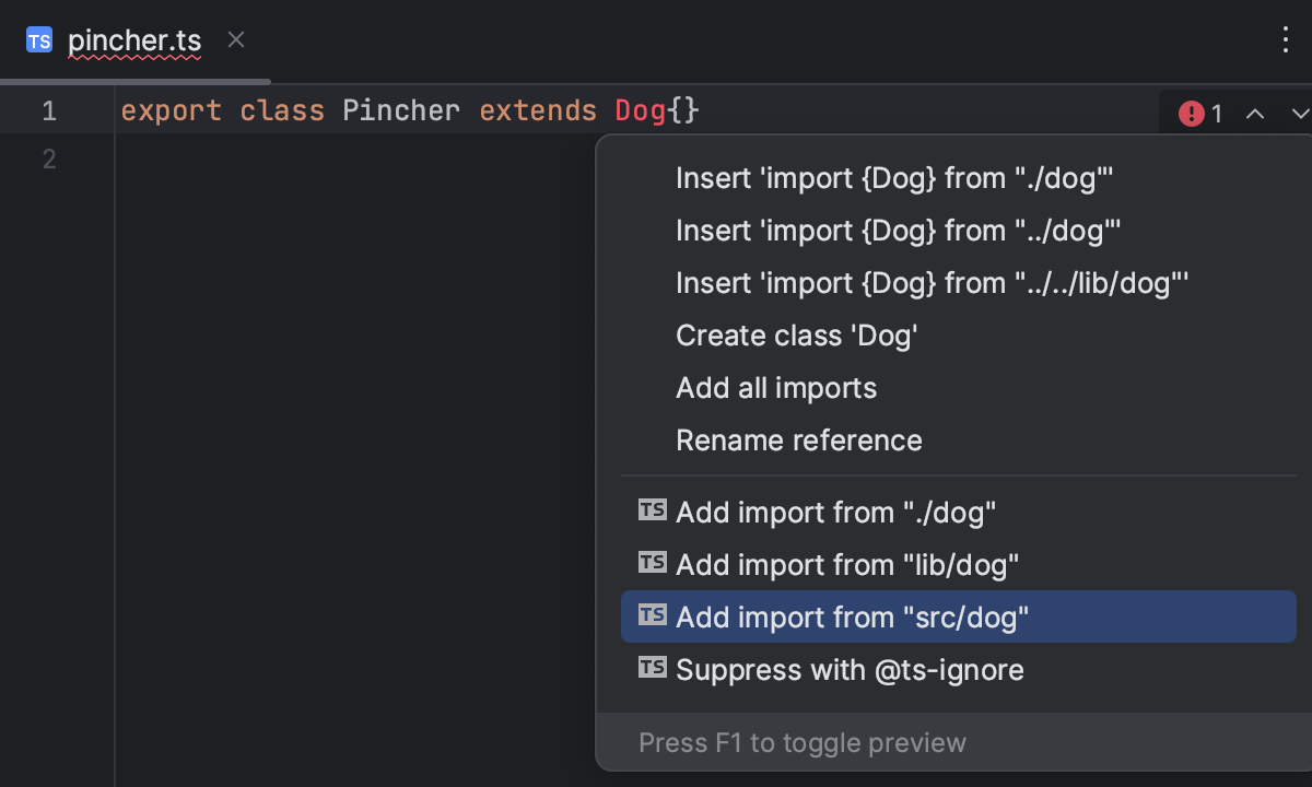 TypeScript | IntelliJ IDEA Documentation
