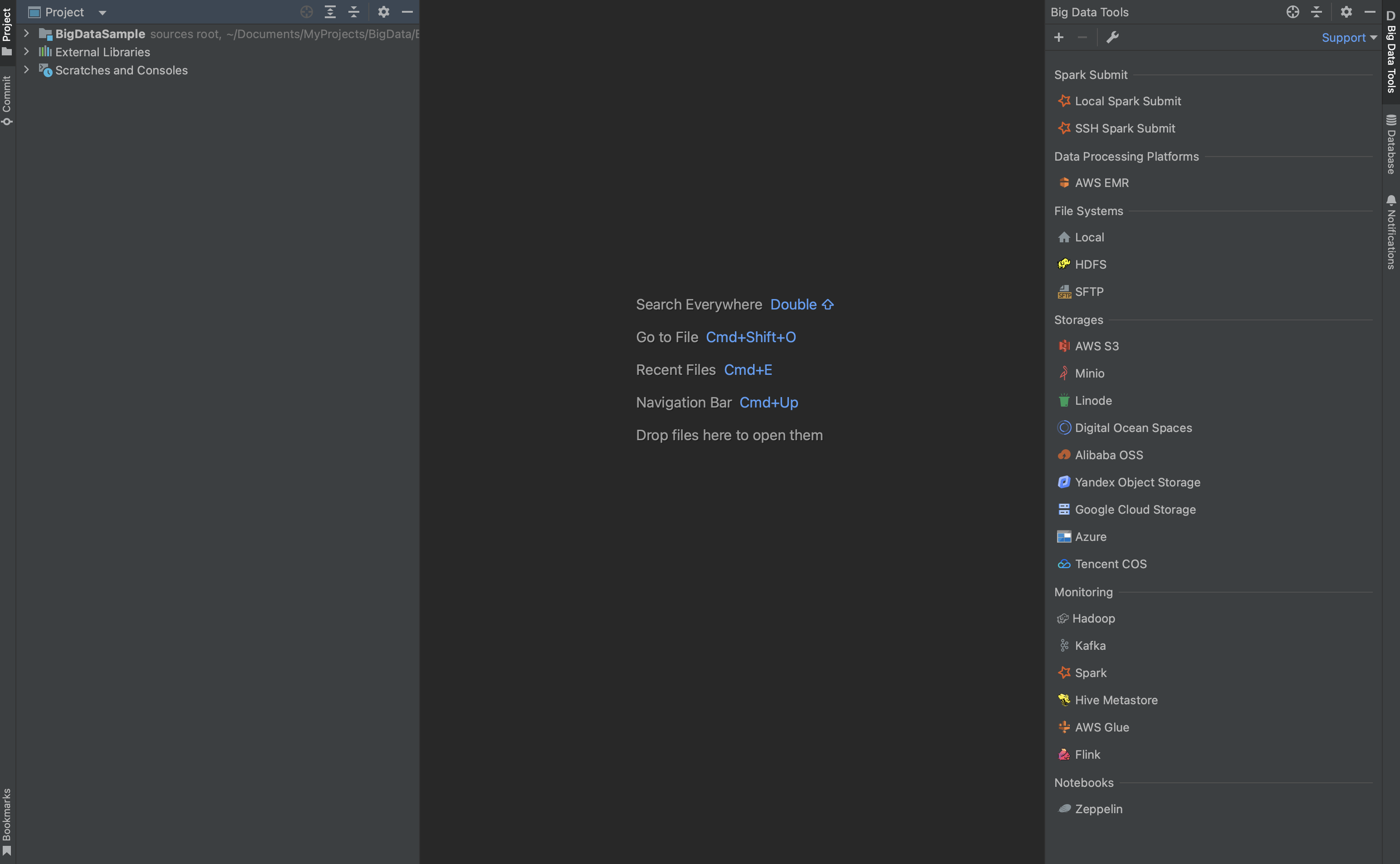Configure Big Data Tools environment | IntelliJ IDEA Documentation