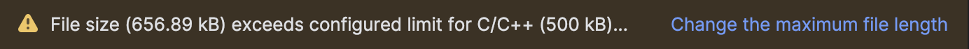 File size and length limits | CLion Documentation
