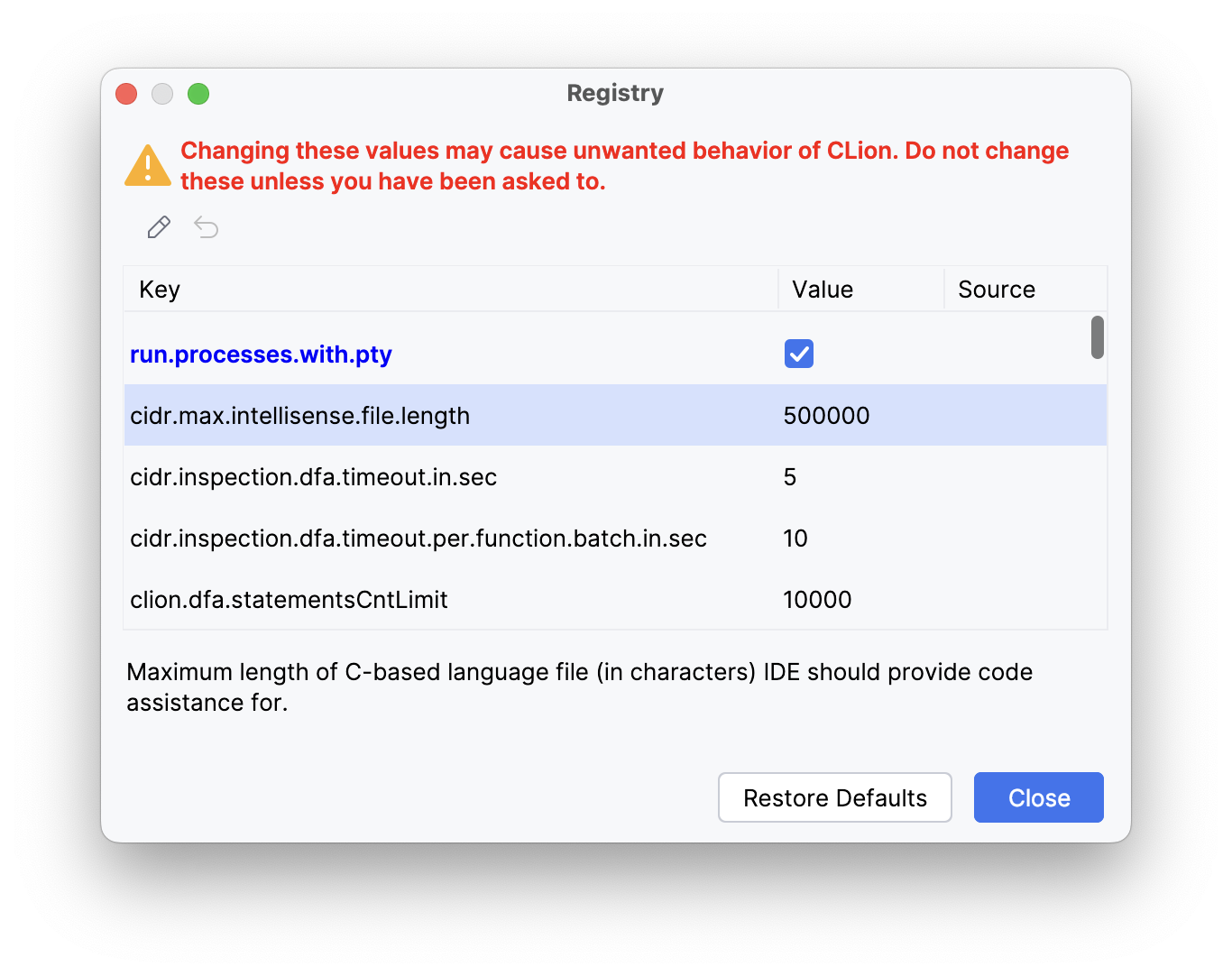 File size and length limits | CLion Documentation