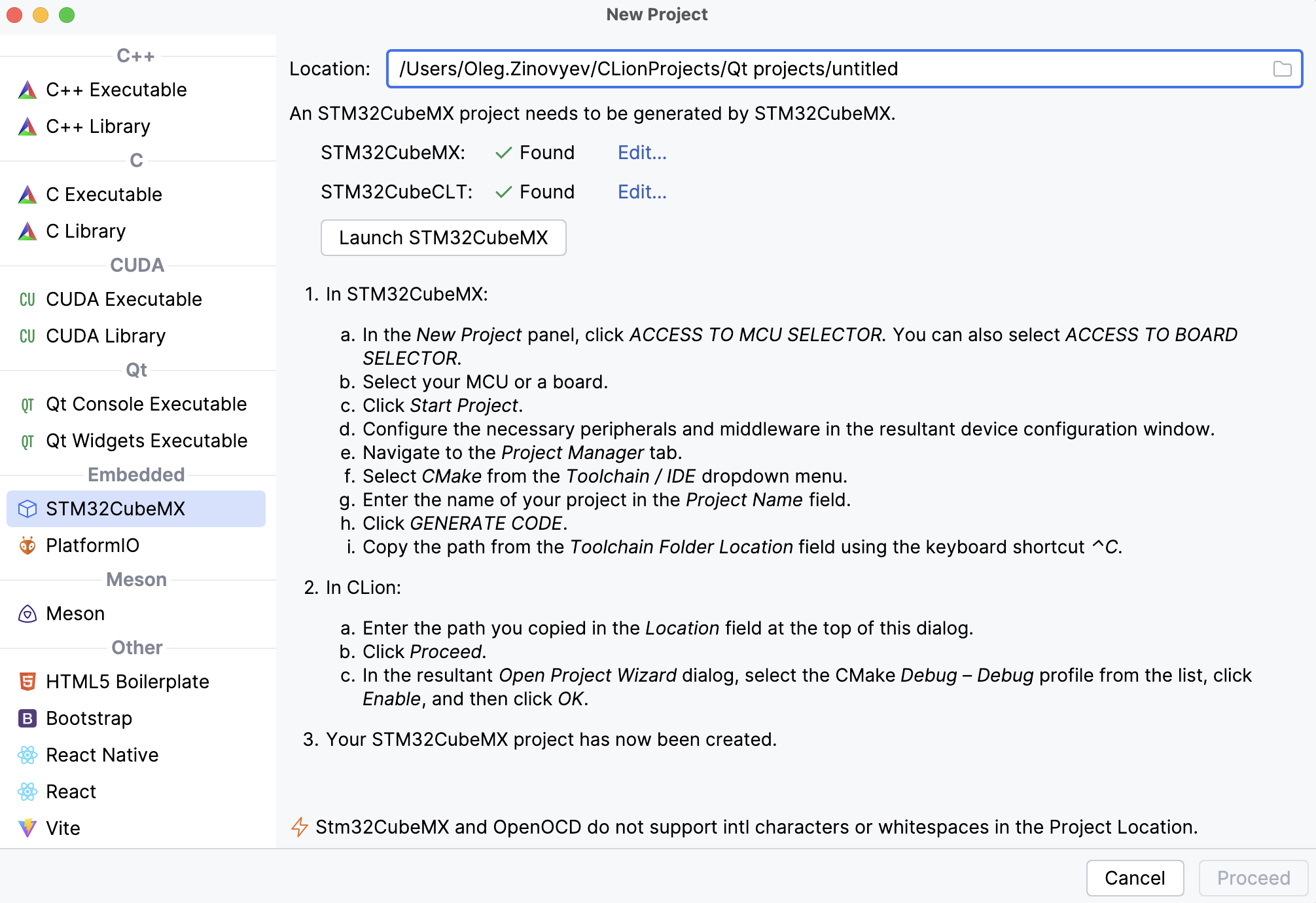 STM32CubeMX projects | CLion Documentation