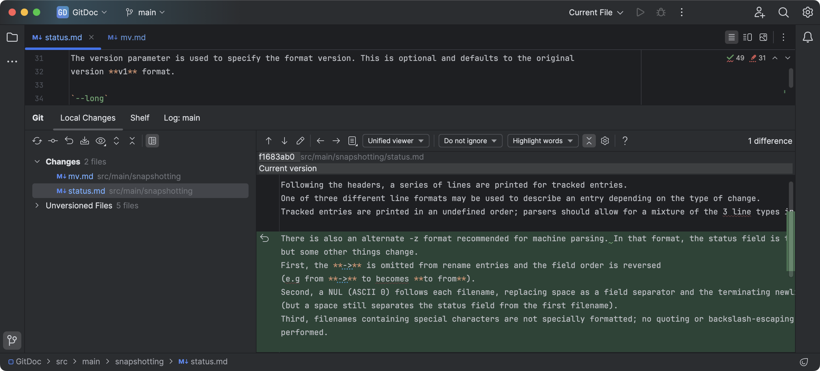 Commit and push changes to Git repository | IntelliJ IDEA Documentation
